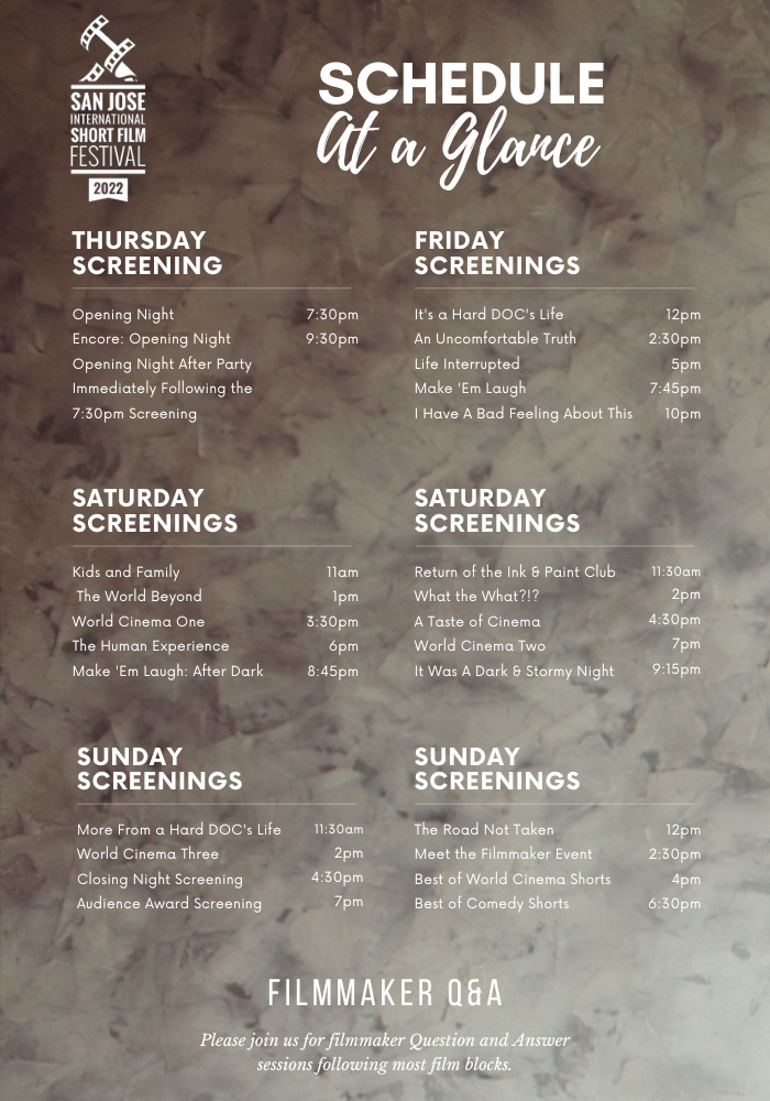 Event & Screening Schedule – SJSFF